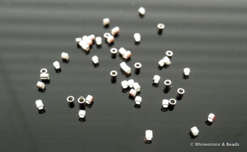 Sterling Silver Micro Crimps 1mm x 1mm ID 0.5mm